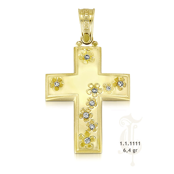 Floral Cross with stones – B. SERKOS